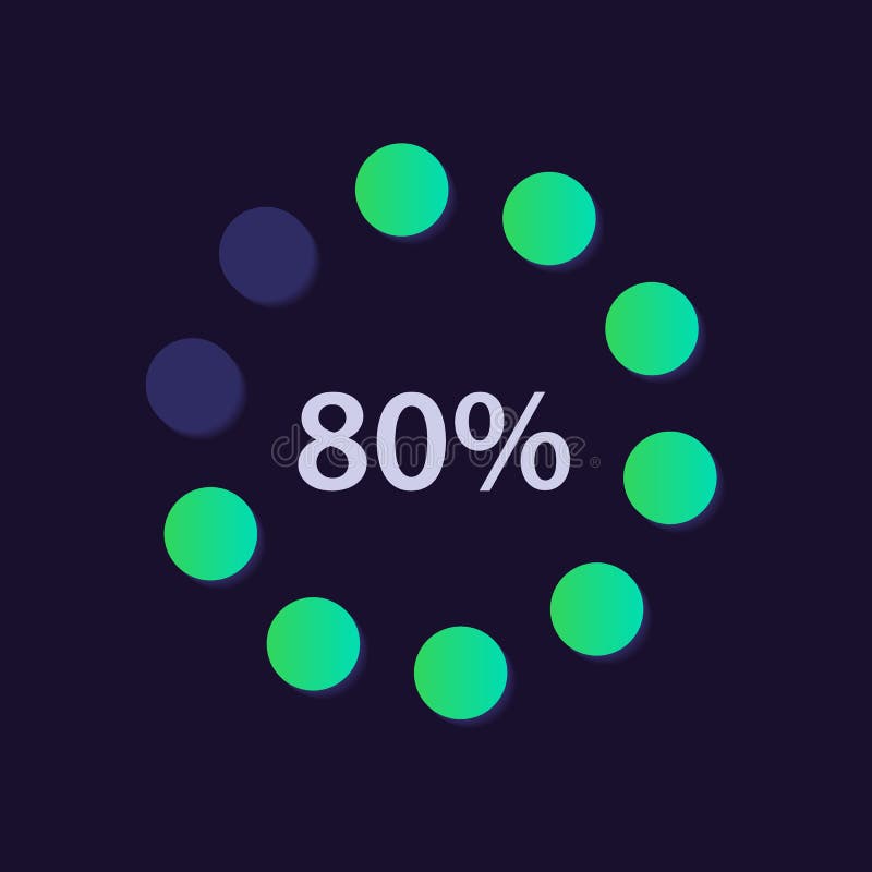 Circle Gradient Dot Infographic Chart Design Template for Dark Theme ...