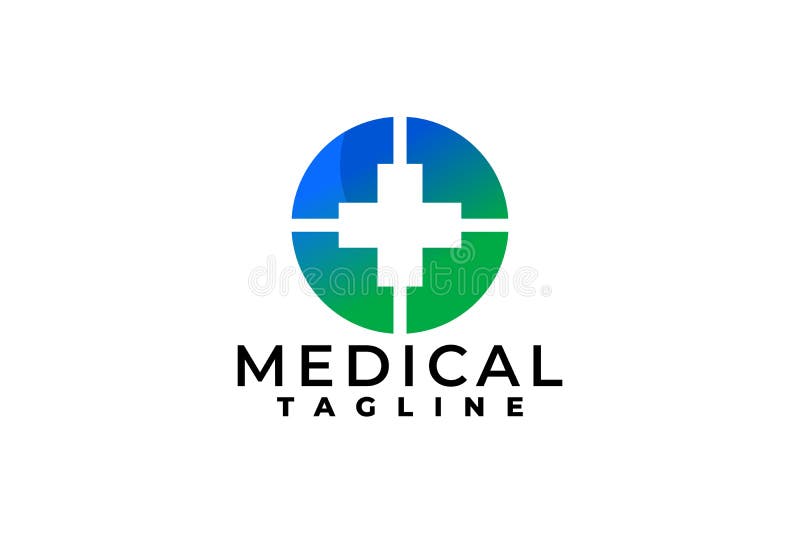 Circle Gradient Medical Logo. Pharmaceutical Vector Illustration Symbol ...