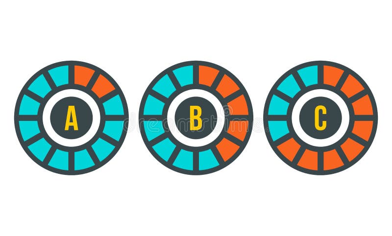 Circle Graph Chart Icon, Flat Style Stock Vector - Illustration of ...