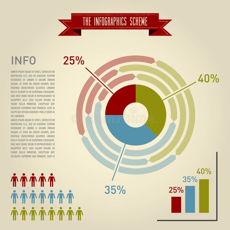 Circle Graph Colorful Info-graphic Layout Stock Illustration ...
