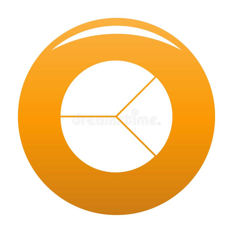 Circle Graph Icon Vector Orange Stock Vector - Illustration of ...