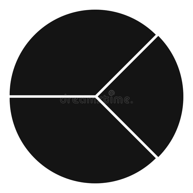 Circle Graph Icon Vector Simple Stock Vector - Illustration of black ...