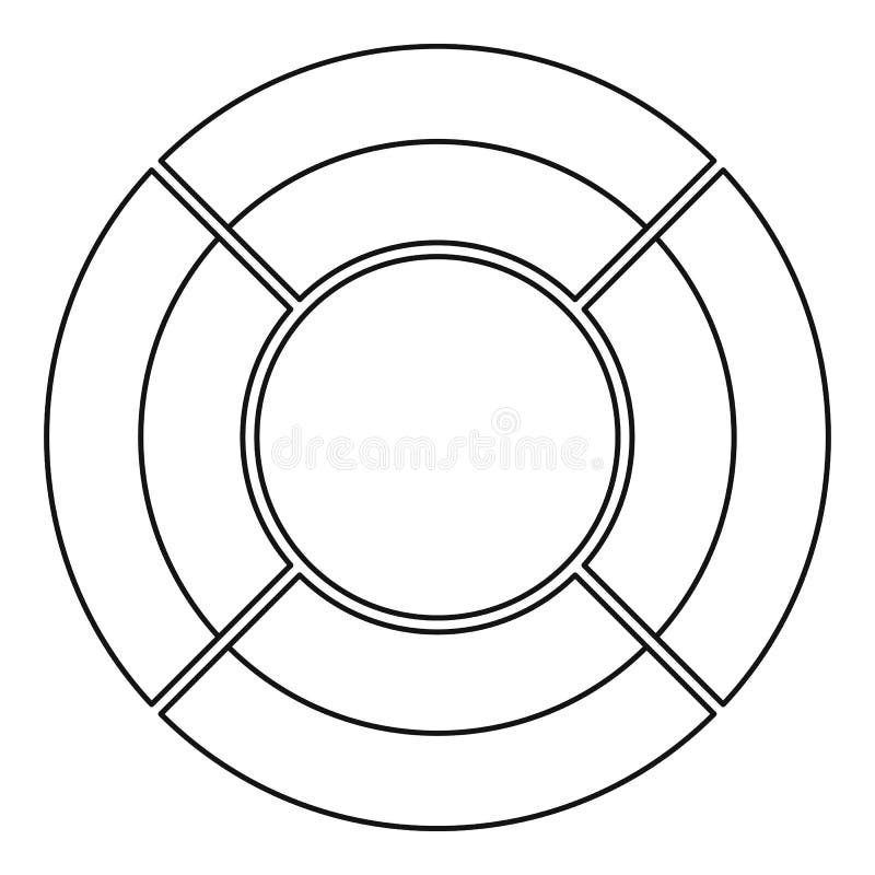 Circle Graph Chart Icon, Flat Style Stock Vector - Illustration of ...