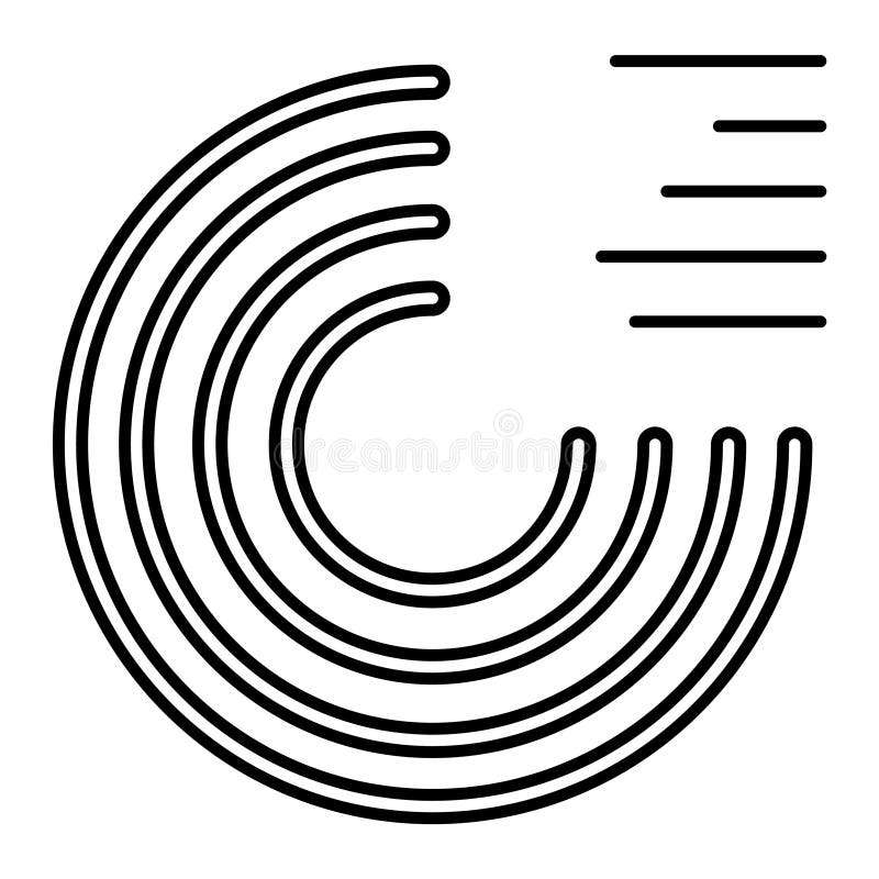 Circle Graph Outline Vector Icon Which Can Easily Modify or Edit Stock ...