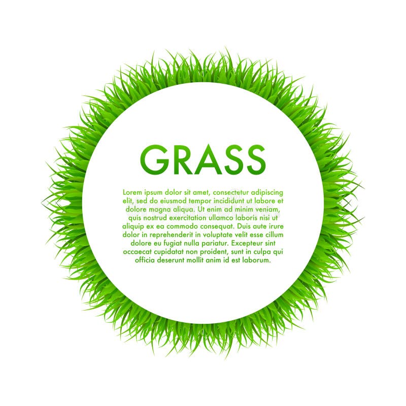 Circle with Grass, Frame. Vector Stock Illustration Stock Vector ...