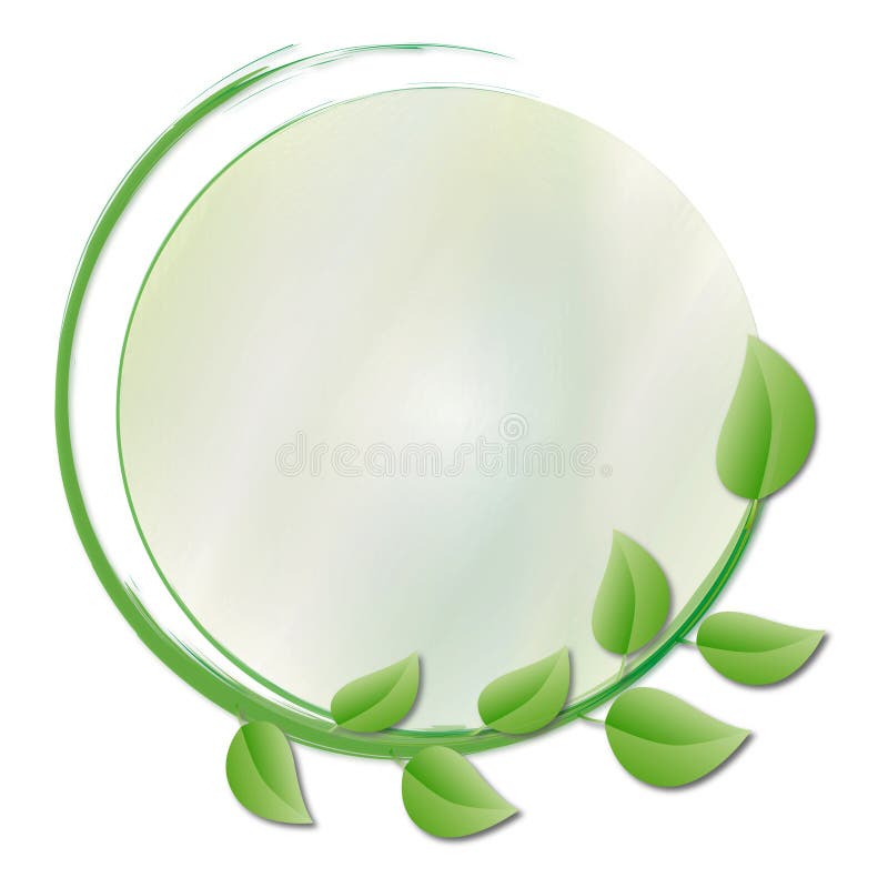 Circle of green leaves stock illustration. Illustration of ecology ...