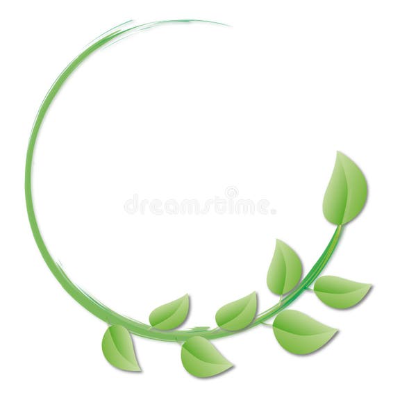 Circle of green leaves stock illustration. Illustration of leaves ...
