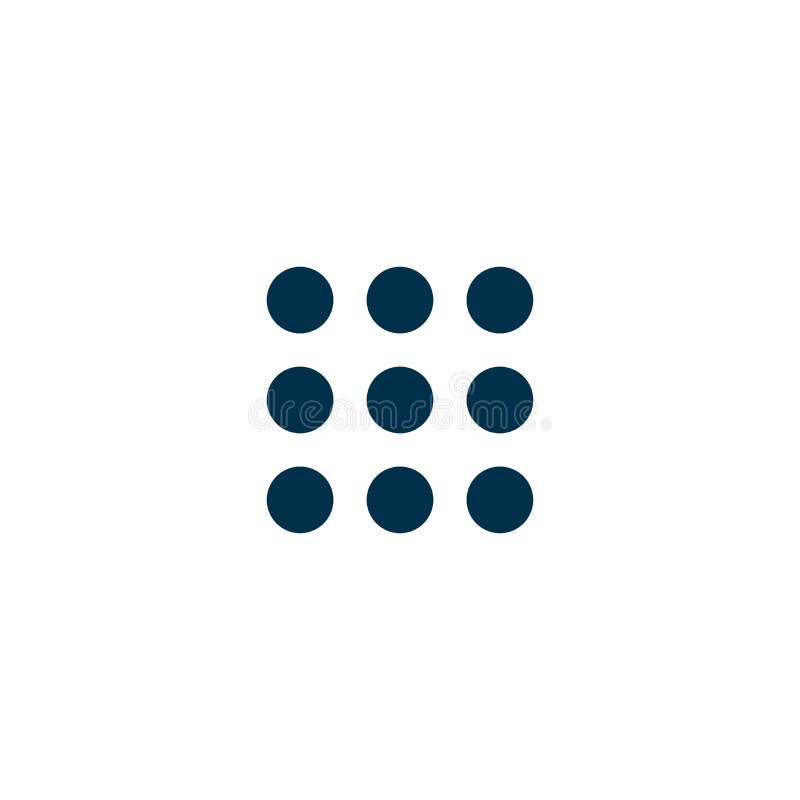 Circle Grid Icon in Flat Style. Stock Vector Illustration Isolated on ...