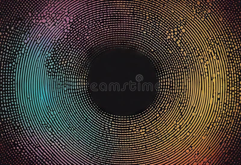 Circle Halftone Abstract Dotted Circles Round Halftones Geometric Dots ...