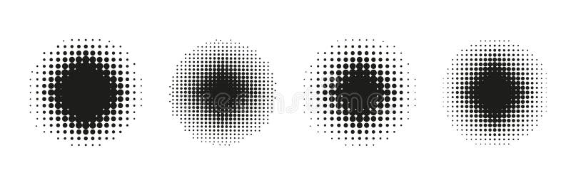 Circle Half Tone. Spray Radial Frame. Vector Illustration Stock Vector ...