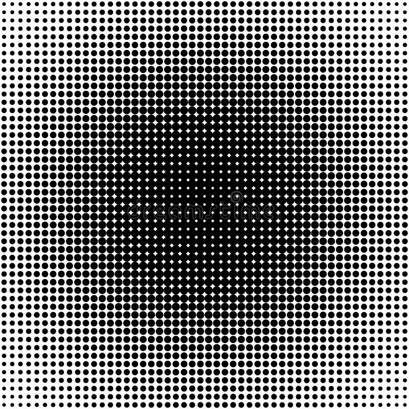 Circle Halftone Pattern / Texture. Monochrome Halftone Dots Stock ...