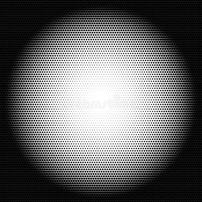 Circle Halftone Pattern / Texture. Monochrome Halftone Dots Stock ...