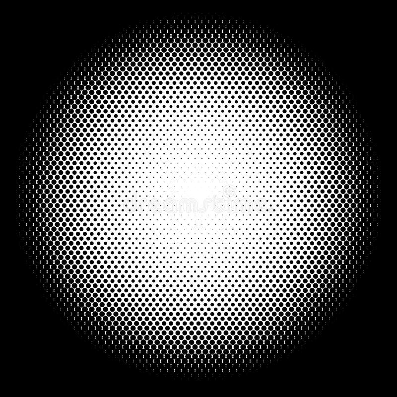 Circle Halftone Pattern / Texture. Monochrome Halftone Dots Stock ...