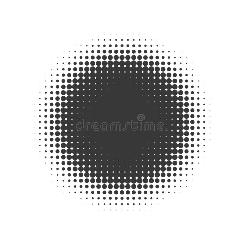 Circle Halftone Set. Modern Dotted Circles Halftones. Black Dotwork ...