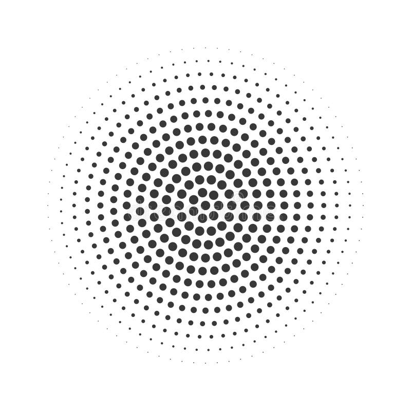 Circle Halftone Set. Modern Dotted Circles Halftones. Black Dotwork ...