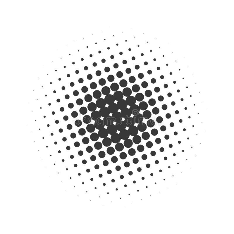 Circle Halftone Set. Modern Dotted Circles Halftones. Black Dotwork ...