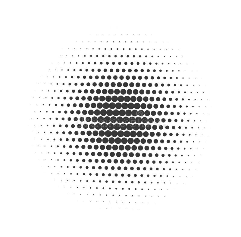 Circle Halftone Set. Modern Dotted Circles Halftones. Black Dotwork ...