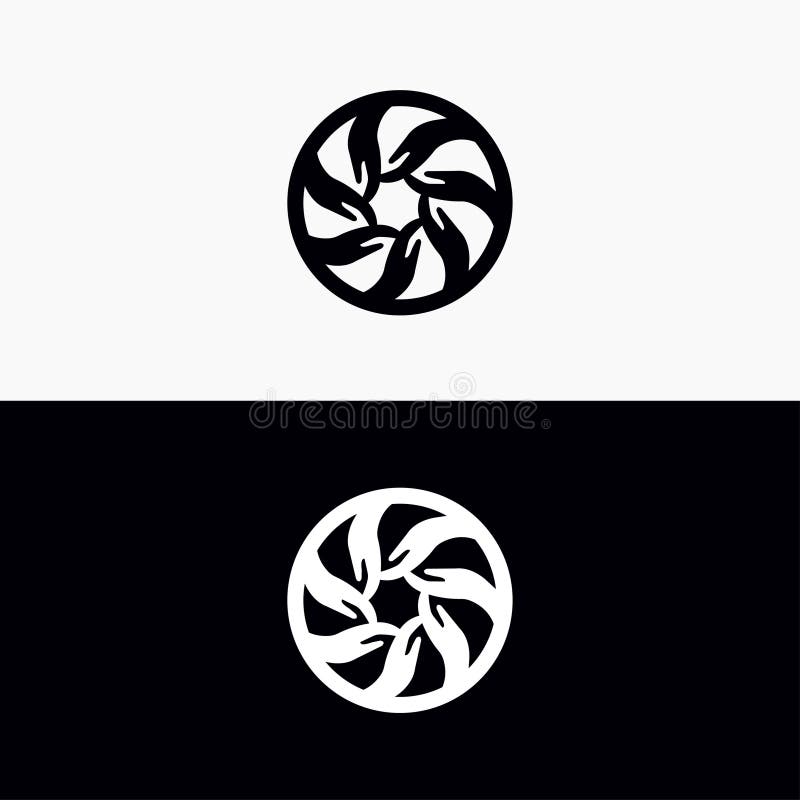 Circle Hand Vector Logo Template Design Stock Vector - Illustration of ...