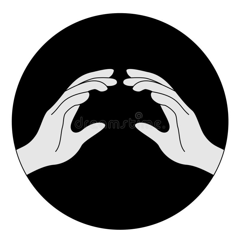 Protecting hands icon stock vector. Illustration of abstract - 91320047