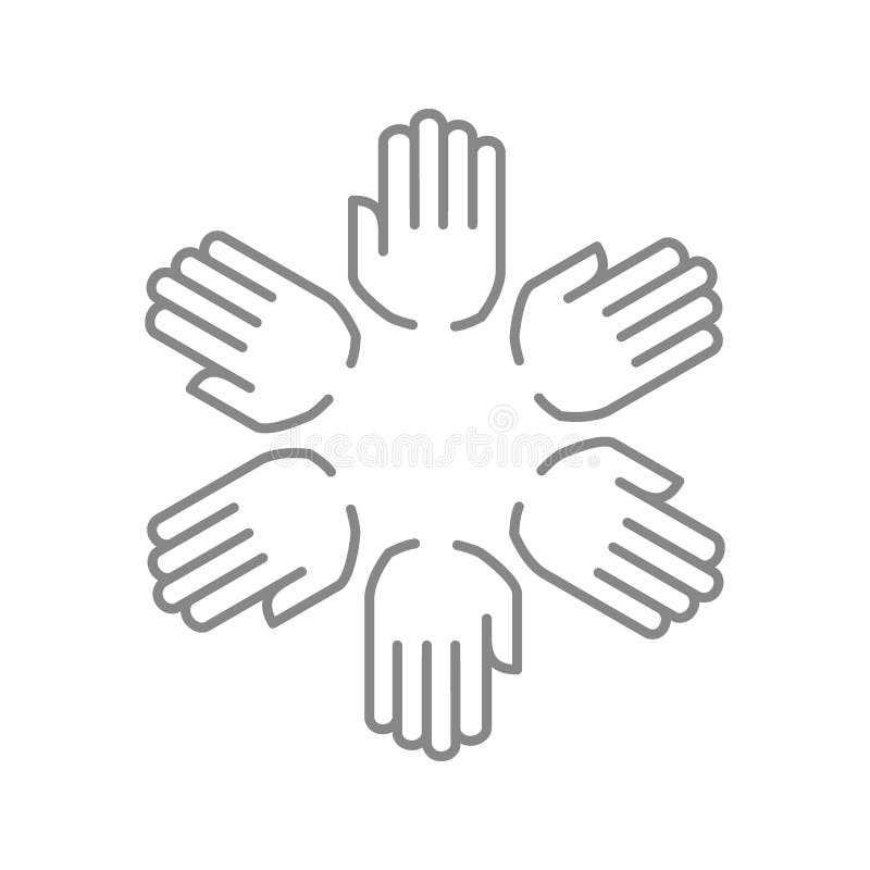 Collaboration Hands Circle Icon Stock Illustrations – 365 Collaboration ...
