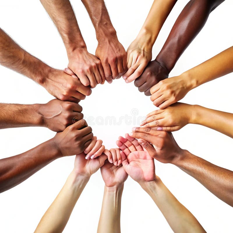 Circle of Hands stock illustration. Illustration of inclusion - 369165143