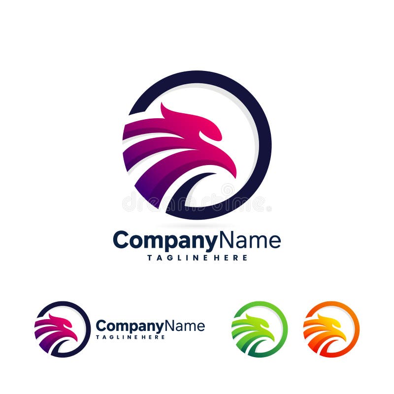 Circle Hawk Logo, Eagle Logo Stock Vector - Illustration of company ...