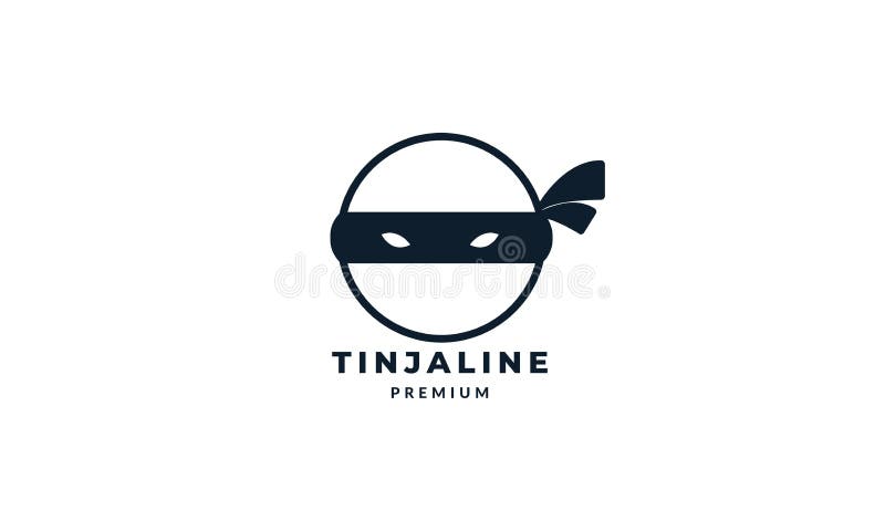 Circle Head Ninja Lines Geometric Logo Vector Illustration Design Stock ...