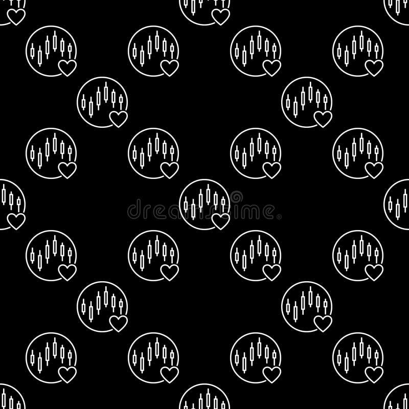 Circle with Heart and Market Chart Vector Representing a Love for ...