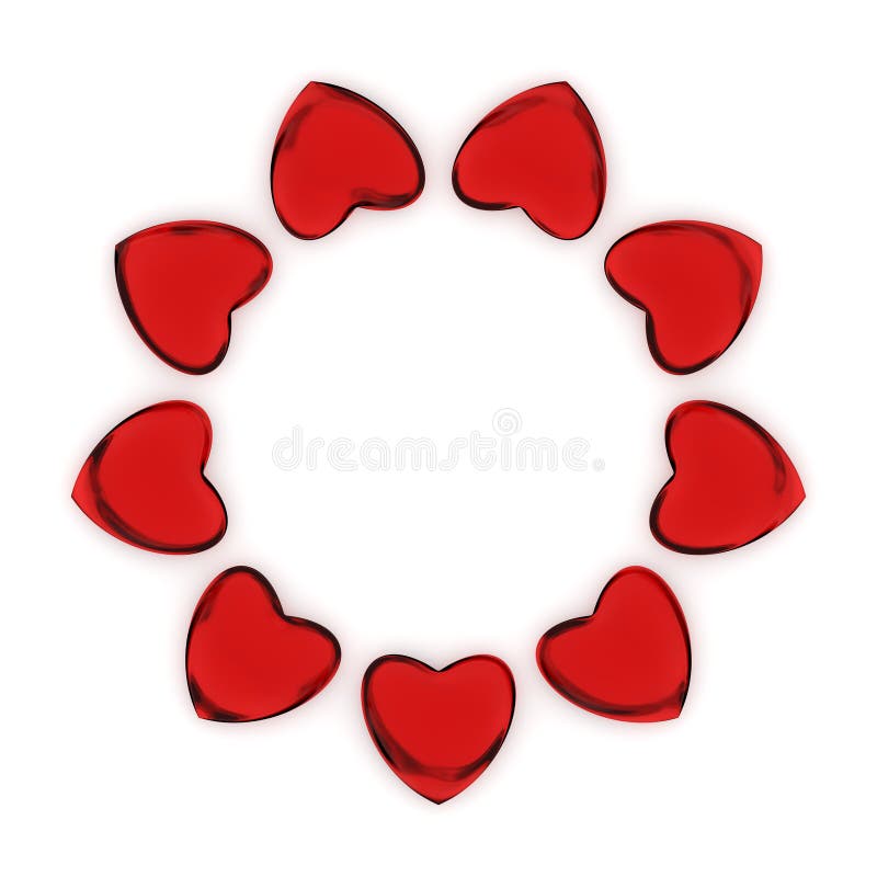 Circle of hearts stock illustration. Illustration of shape - 50003074