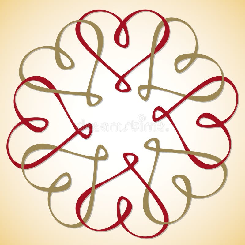 Circle of hearts stock vector. Illustration of holiday - 50411980