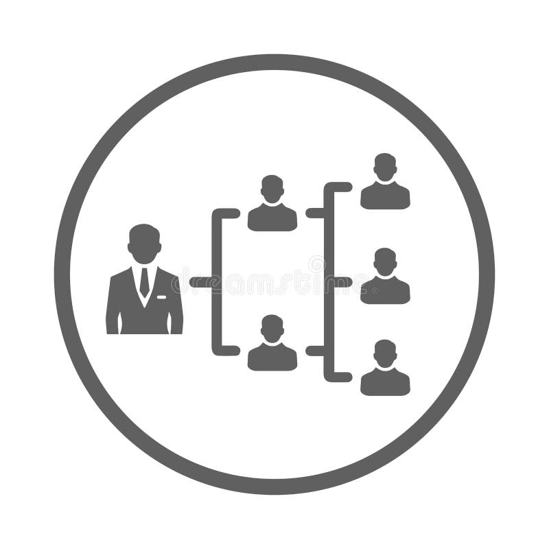 Hierarchy, Organization, Team Building Icon. Gray Vector Design Stock ...