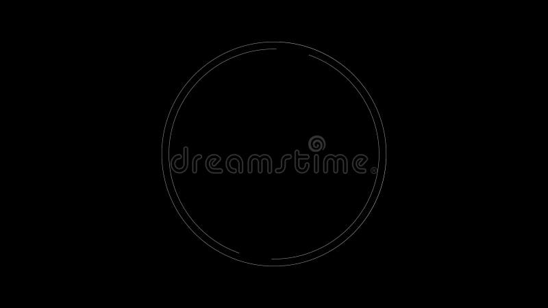 Circle HUD Simple Looping Animation.Technological Abstract 2D Shape ...