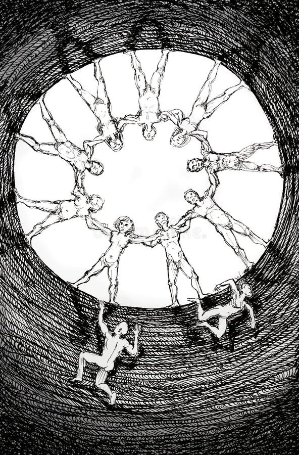 Circle of Humanity Illustration Stock Image - Image of design, people ...