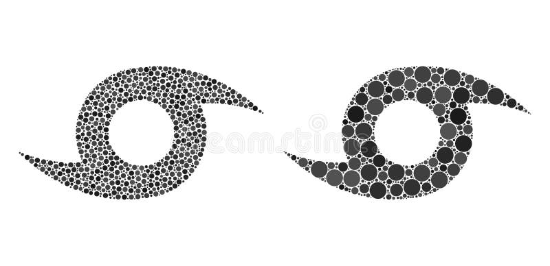 Circle Hurricane Icon Mosaic Stock Vector - Illustration of pixel, icon ...