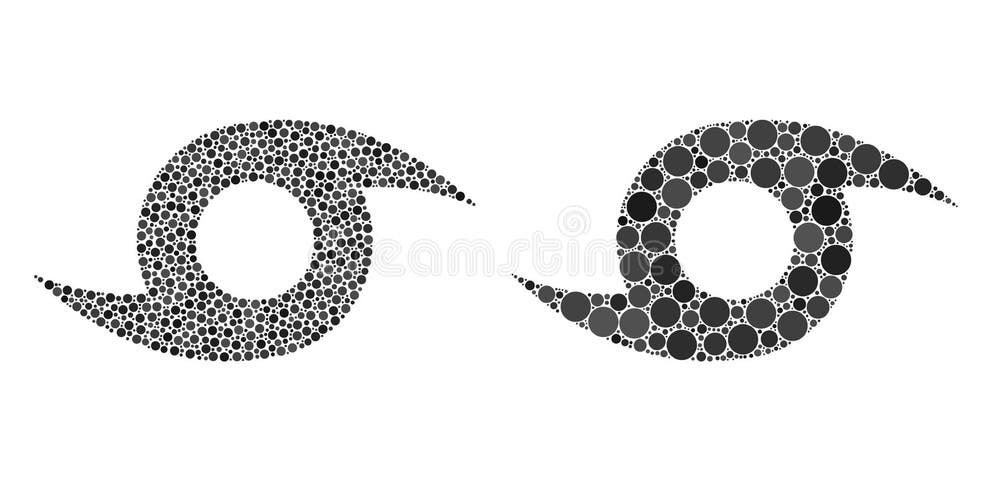 Circle Hurricane Icon Mosaic Stock Vector - Illustration of pixel, icon ...