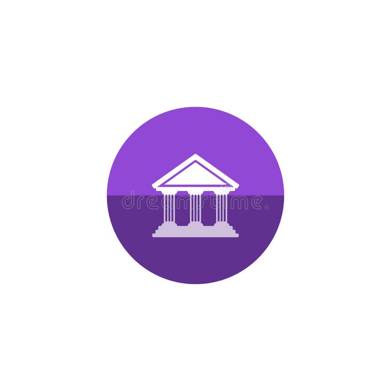 Bank Building Icon Circle Stock Illustrations – 2,230 Bank Building ...