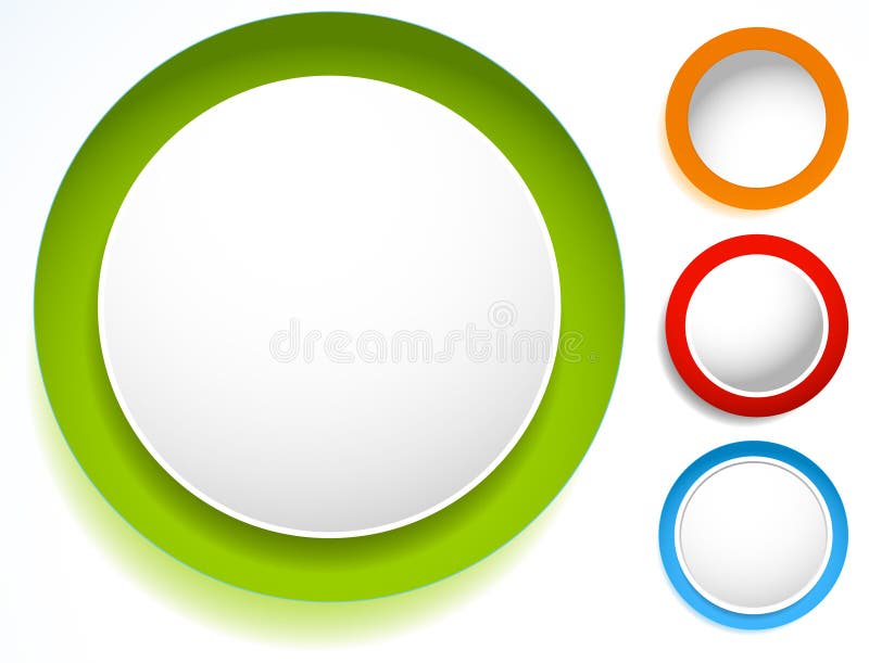 Circle Icon with Blank Space. Blank Circle Design Element Set Stock ...