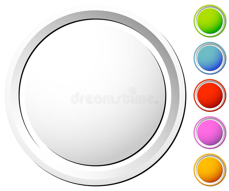 Circle Icon with Blank Space. Blank Circle Design Element Set Stock ...