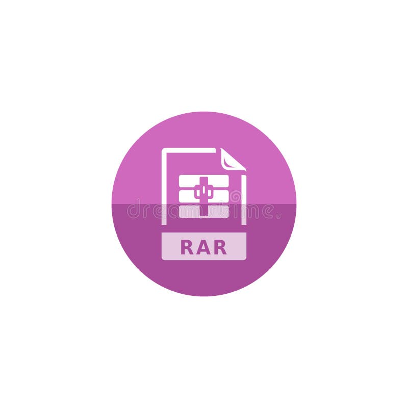 Circle Icon - Compressed File Format Stock Vector - Illustration of ...