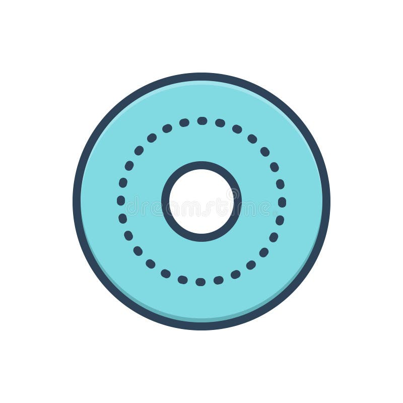 Color Illustration Icon for Circle, Disc and Disk Stock Illustration ...