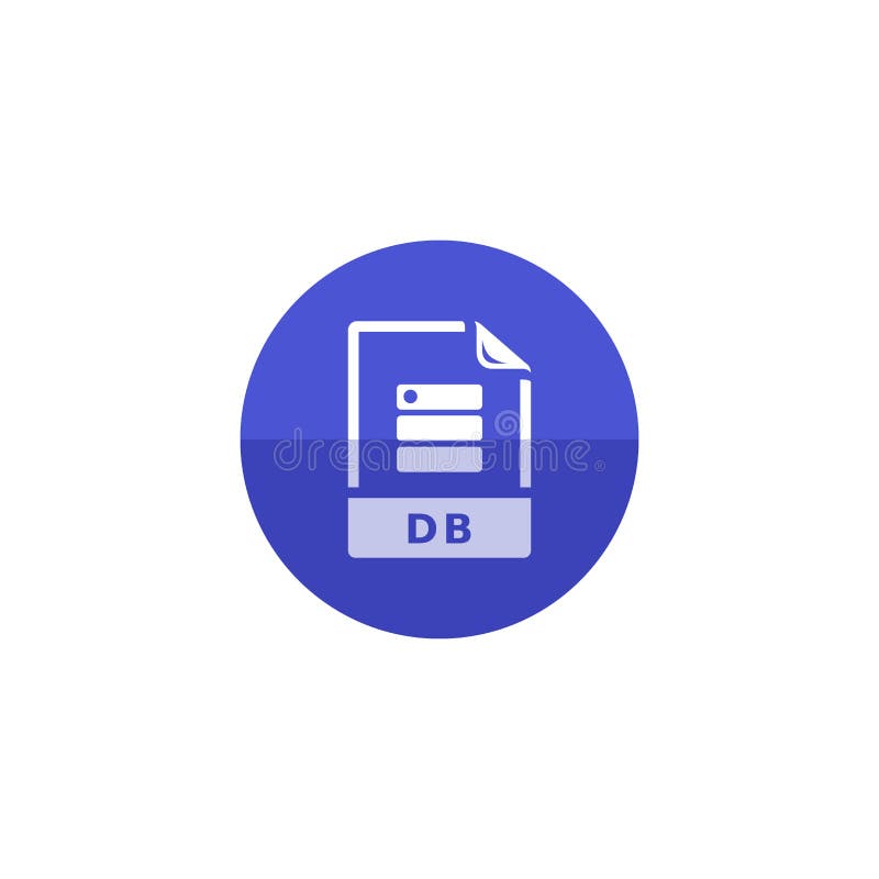 Circle Icon - DB File Format Stock Vector - Illustration of disk, data ...