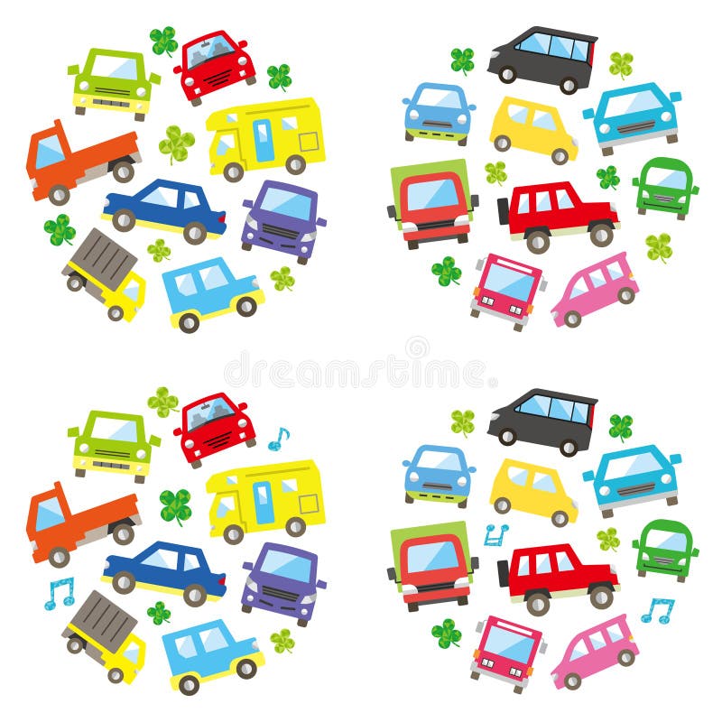Circle Icon Gallery of Various Car - Color Medium Size Version - Stock ...