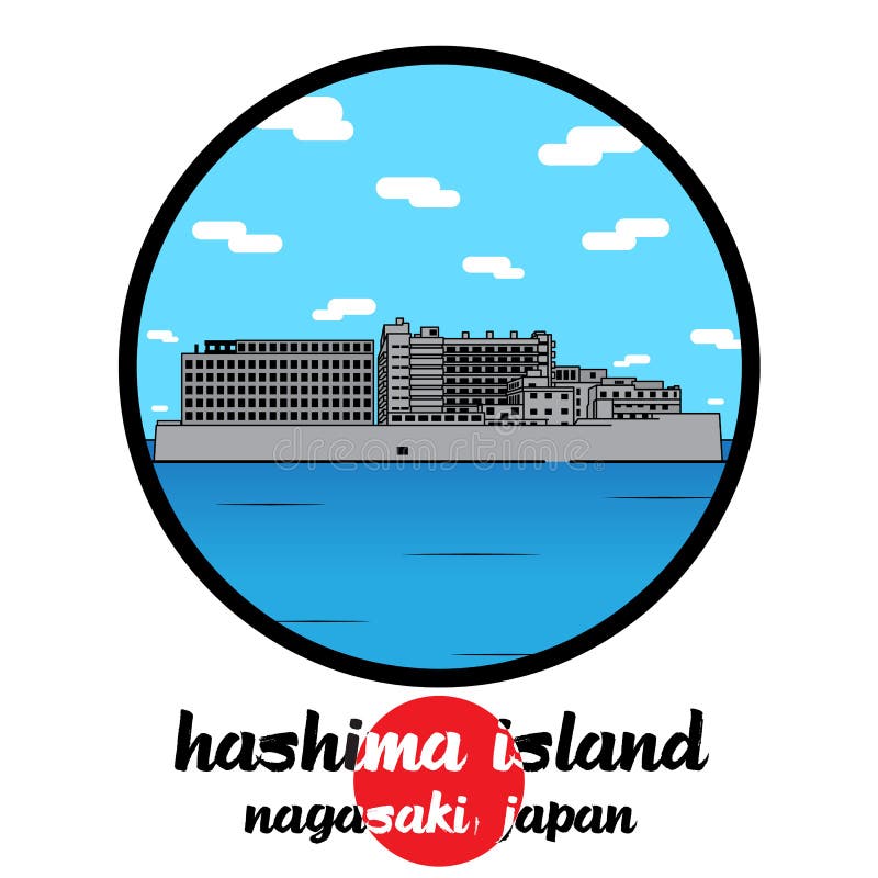 Circle Icon Hashima Island.Vector Illustration Stock Vector ...