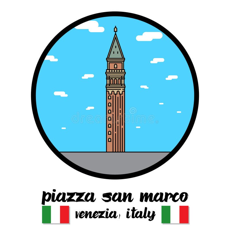 San Marco Tower Line Drawing Stock Illustrations – 8 San Marco Tower ...