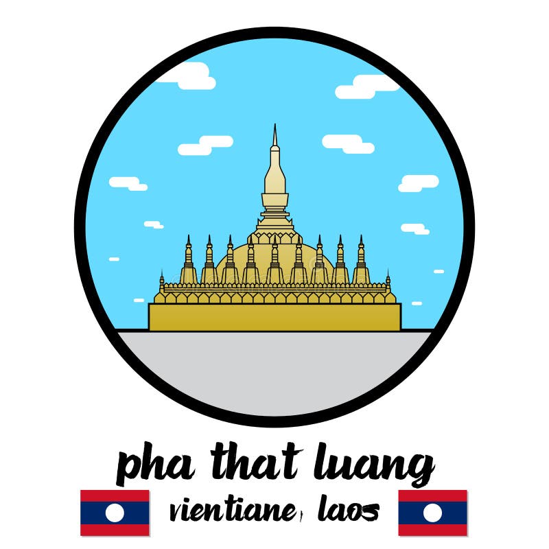 Circle Icon Pha that Luang. Vector Illustration Stock Vector ...