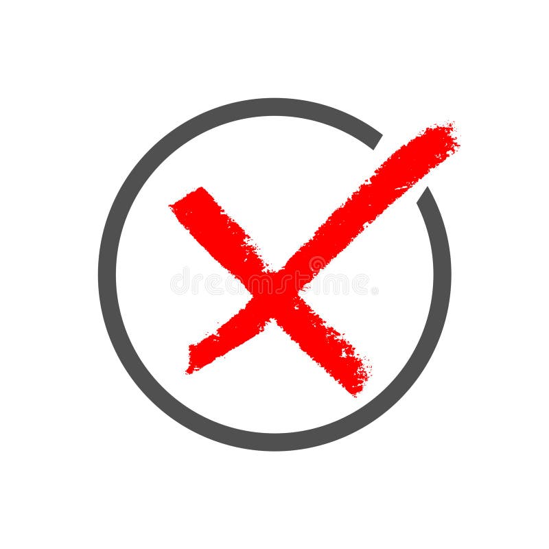 Circle Icon with Red Voting Icon Made with Pencil Stock Illustration ...