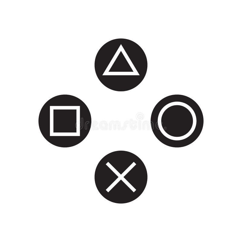 Circle Icon Set Triangle Circle Cross Square Stock Vector ...