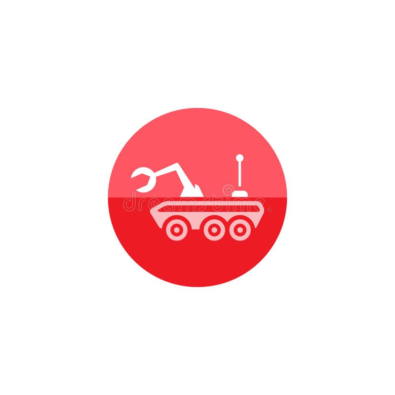 Space Rover with Satellite Line Icon. Vector Concept Illustration for ...