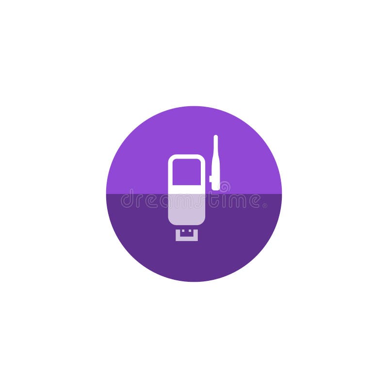 Circle Icon - Wireless Receiver Stock Vector - Illustration of hardware ...