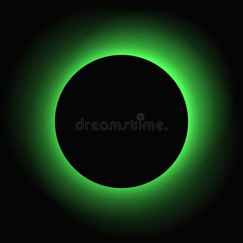 Circle Illuminate Light Frame with Color Gradient Stock Vector ...